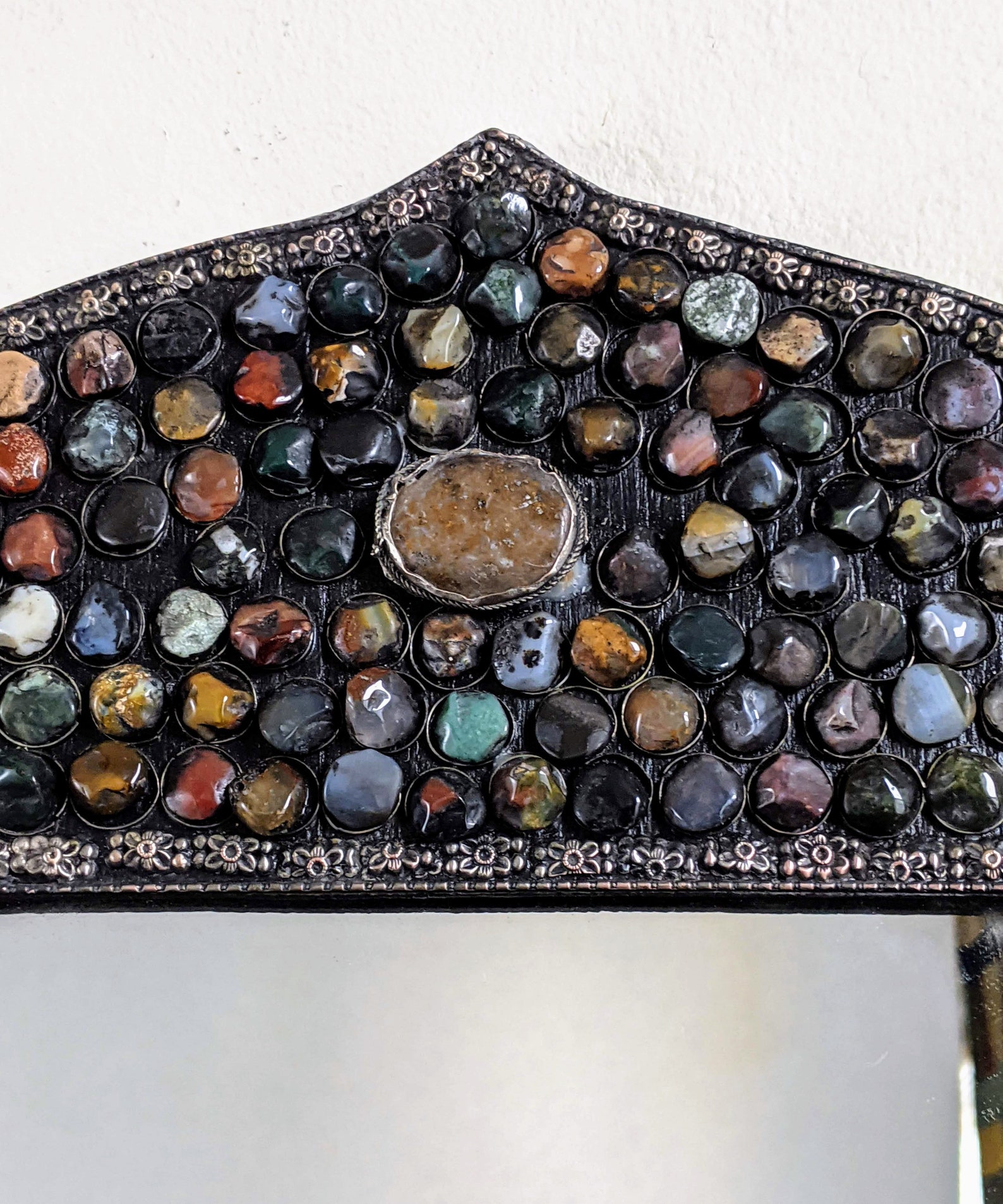 Mosaic Mirror Polished Natural Stone Made in India Decorative Boho ...