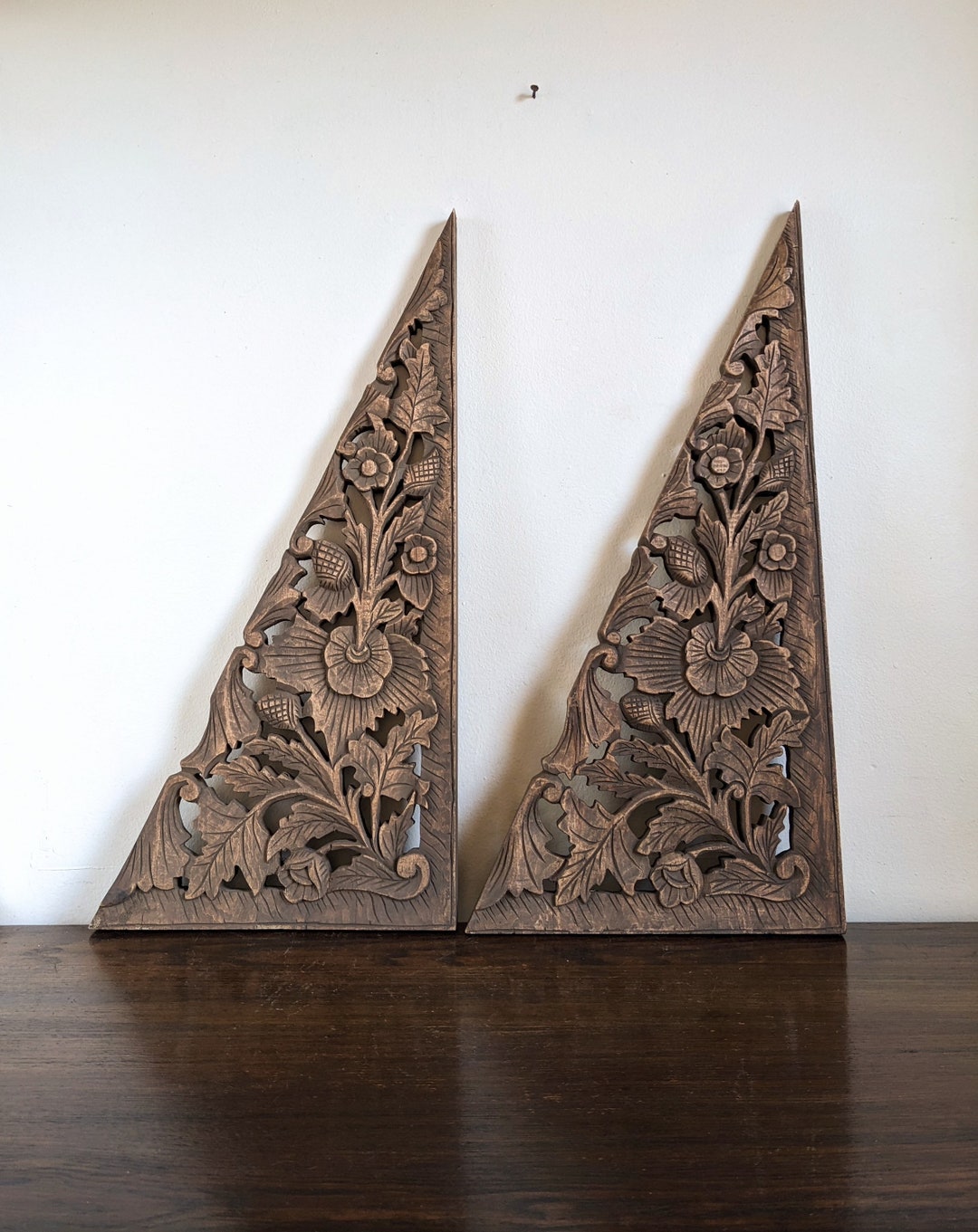 Large Corbels Decorative Carved Wood Bracket Pair Spanish - Etsy