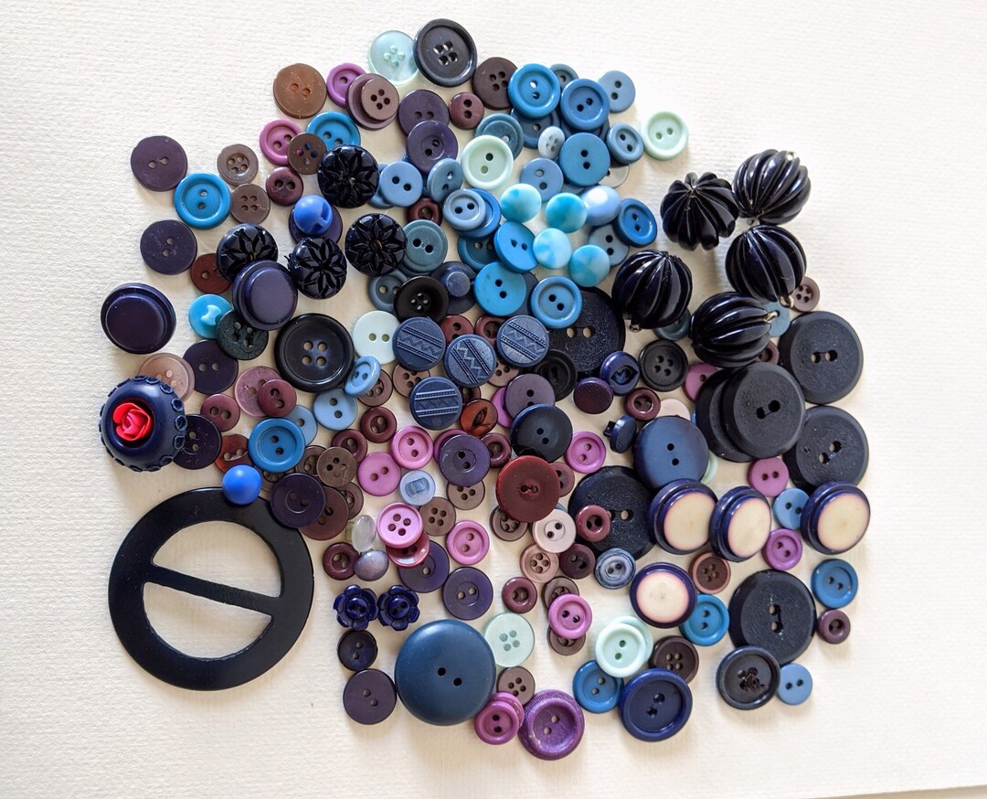 Blue Purple Button Variety Shapes Sizes Buckle Lot Turquoise - Etsy