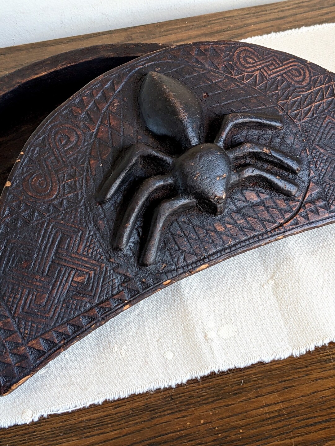 African Tribal Box Carved Wood Kuba Tukula Box Congo Ngongo Box ...