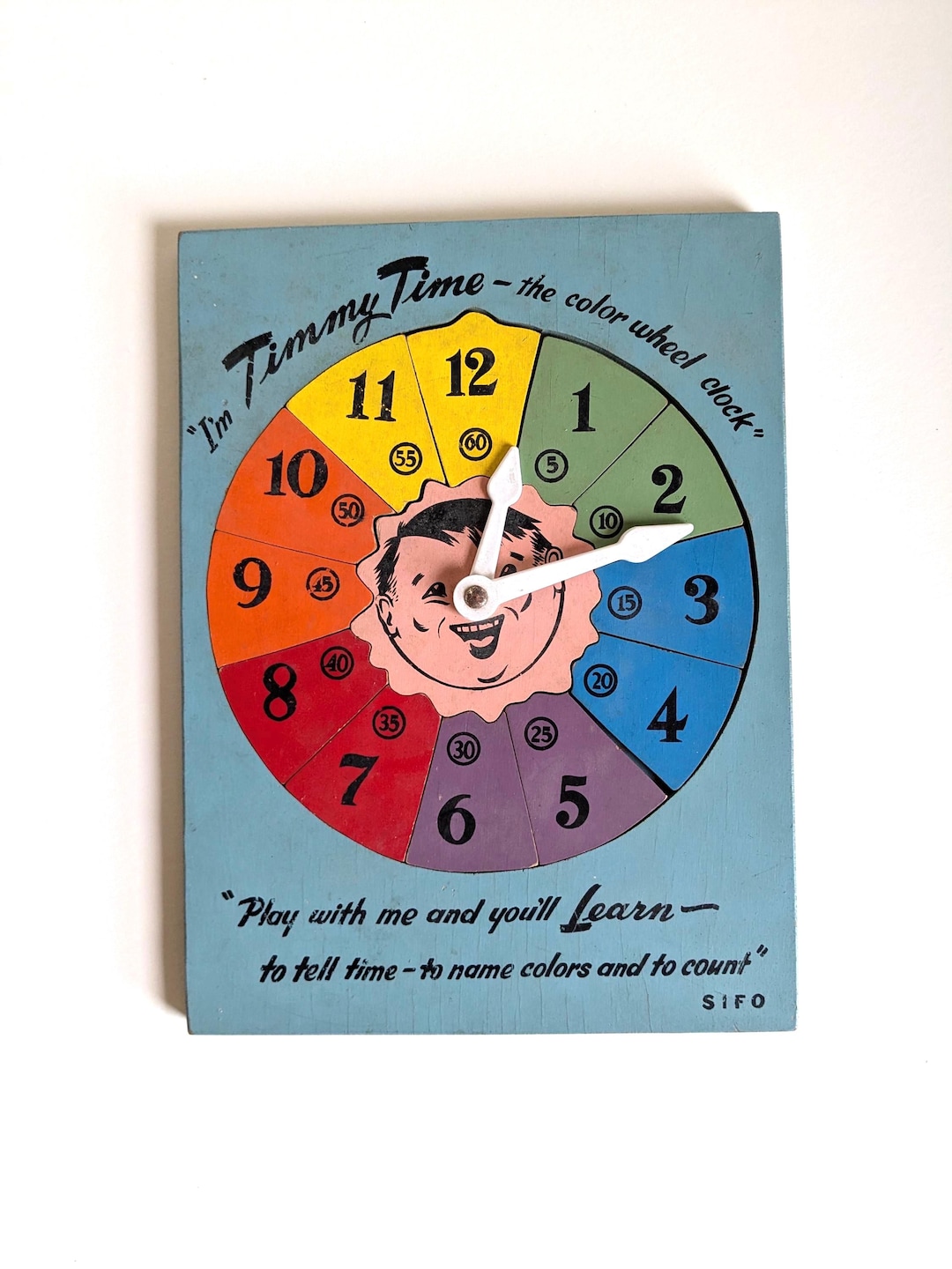 Childrens Wood Puzzles Timmy Time SIFO Clock Teach Time Colors ...