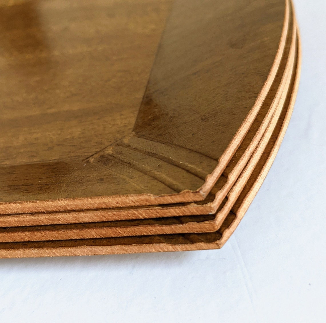 Hasko Lap Tray Trayware Wood Grain Red Rose Set of Four 40 - Etsy