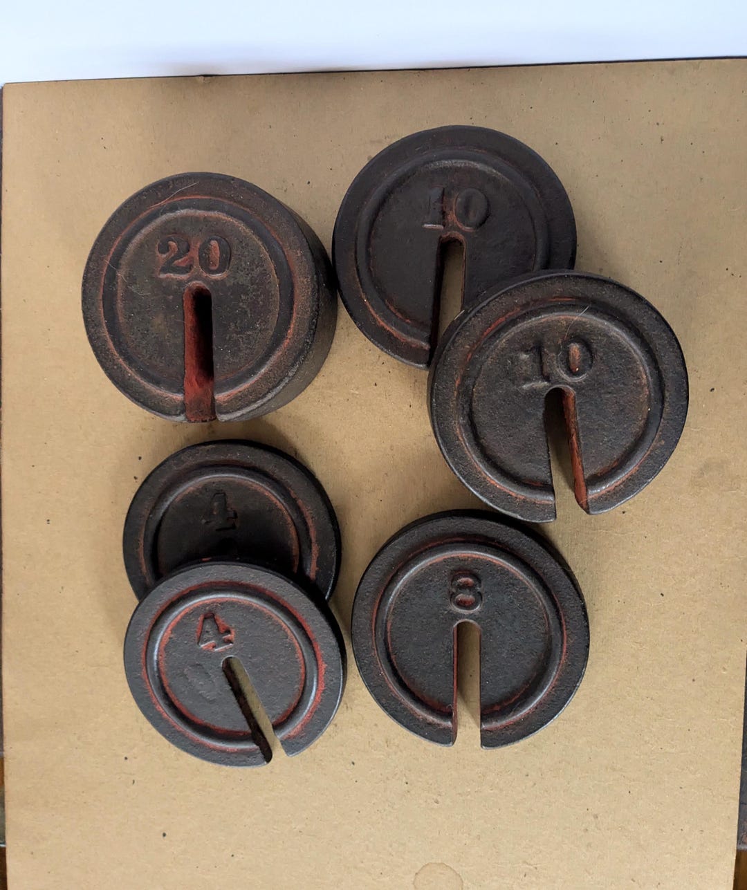 Antique Cast Iron Weight Set Slotted Hanger Platform Weight - Etsy
