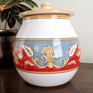 Italian Ceramic Cookie Jar Deruta Pottery Fratelli Mari Maioliche Made ...