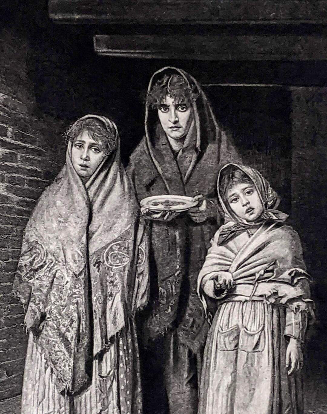 Antique Italian Print We Poor Children by Luigi Mion Begging for Mass ...