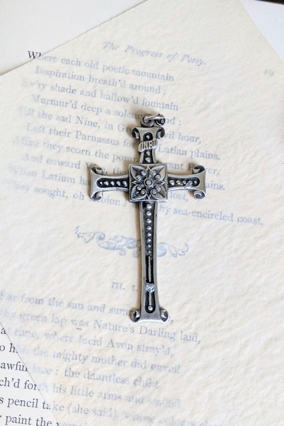 inri ornate sterling cross - Gem