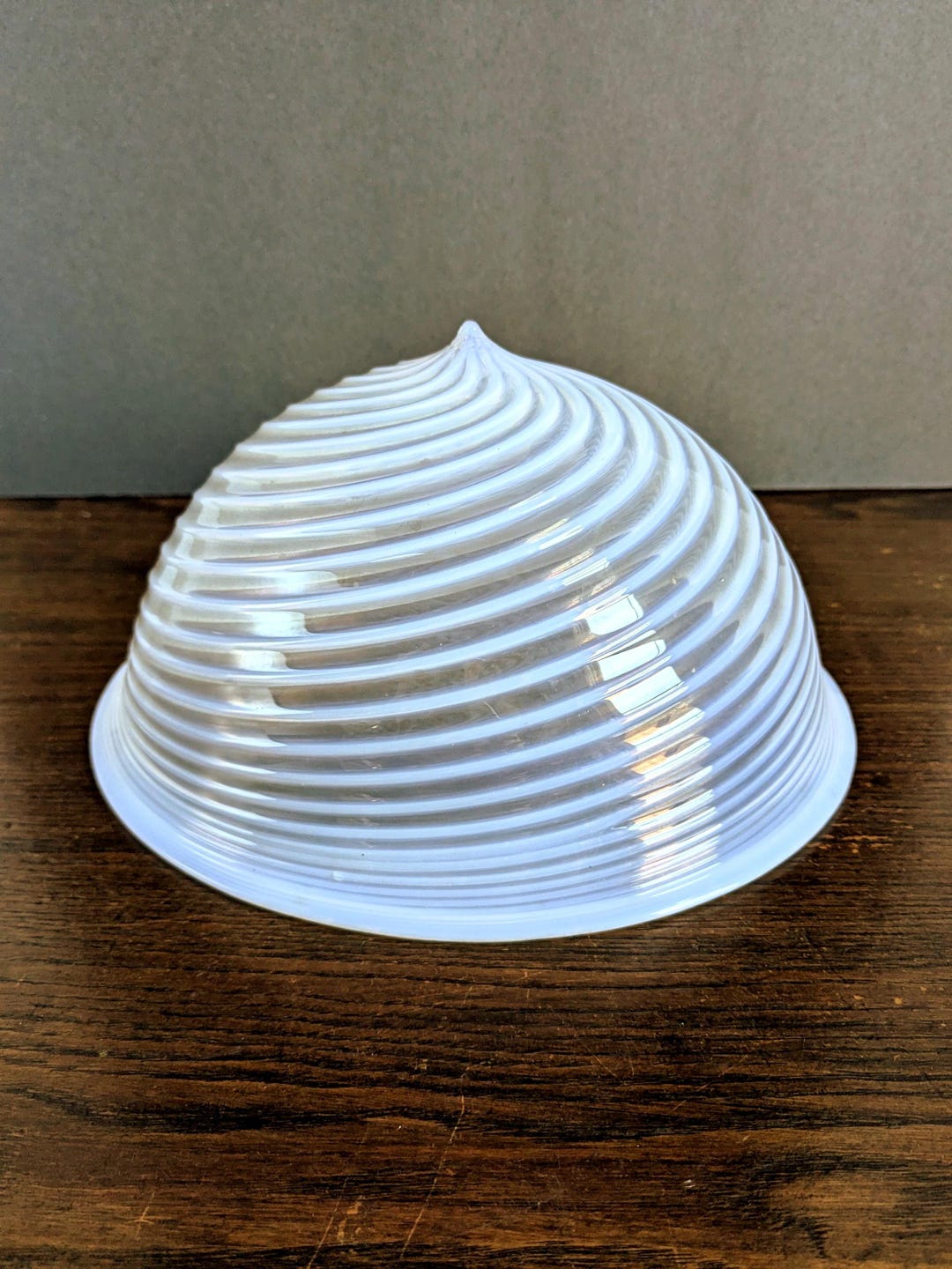 Antique Flush Ceiling Shade Opalescent Trailed Glass 8 Inch Fitter ...