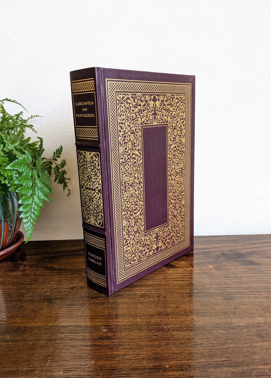 Gilded Book Cover Gargantua and Pantagruel Francois Rabelais - Etsy