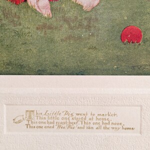 Antique Childrens Book Illustration ML Kirk Nursery Rhyme This Little ...