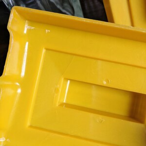 Glass Block Canister Set Yellow Lids Art Deco Modernist Kitchen Storage ...