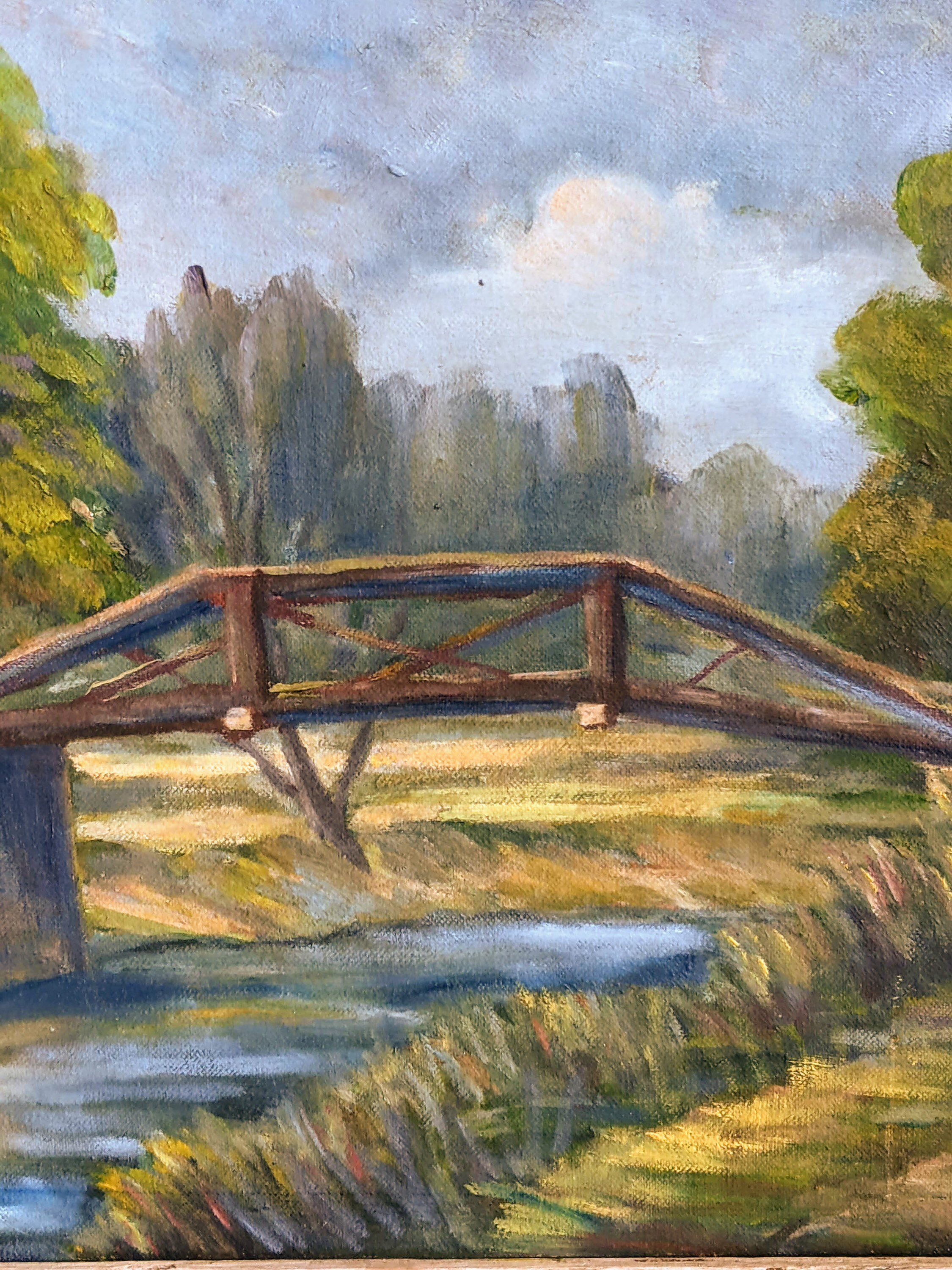 Painting Framed Landscape Painting Pair Bucks County PA Artist E ...