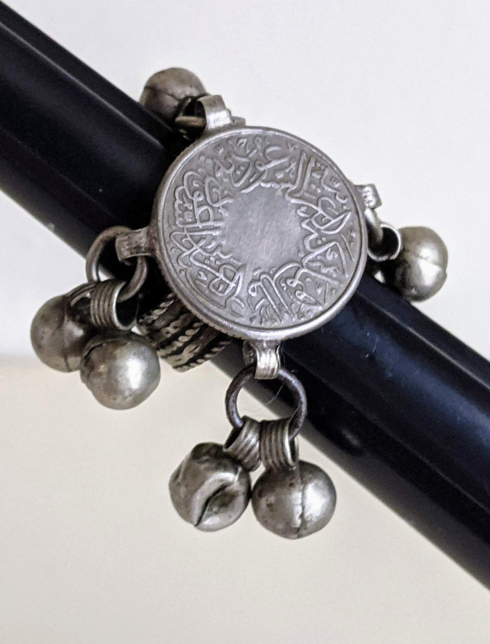 Bedouin Coin Ring With Bells Silver Yemen Saudi Arabia Tribal | Etsy