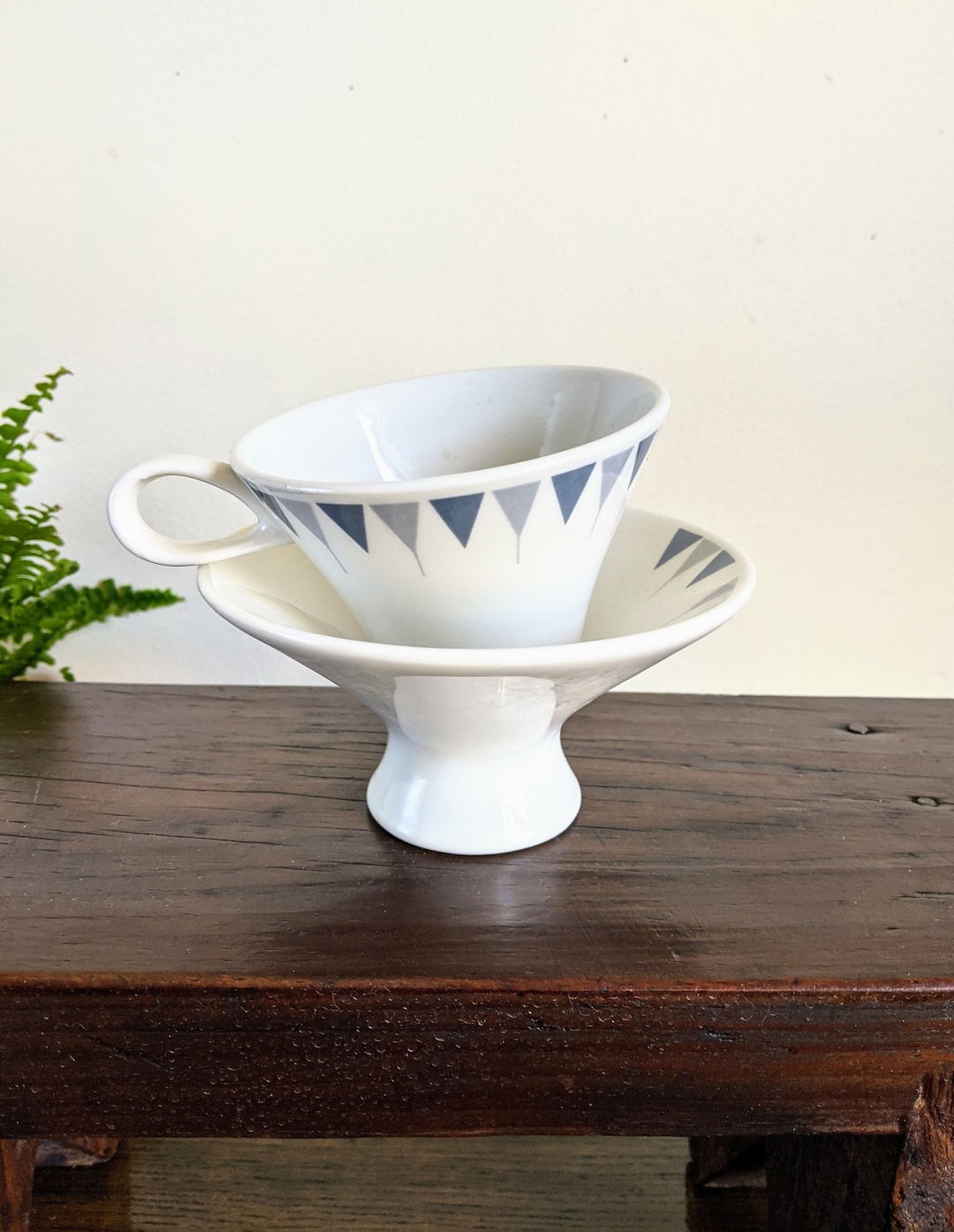 Impromptu Pyramids Cup Pedestal Dish SET by Iroquois Mid Century ...