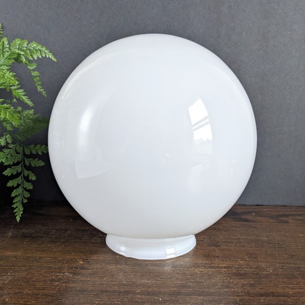 White Glass Globe - Etsy