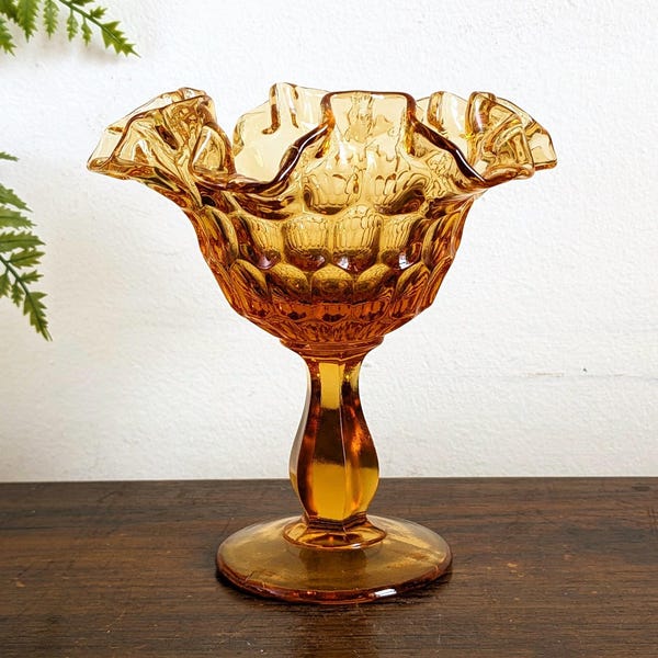 Fenton Compote Dish - Etsy