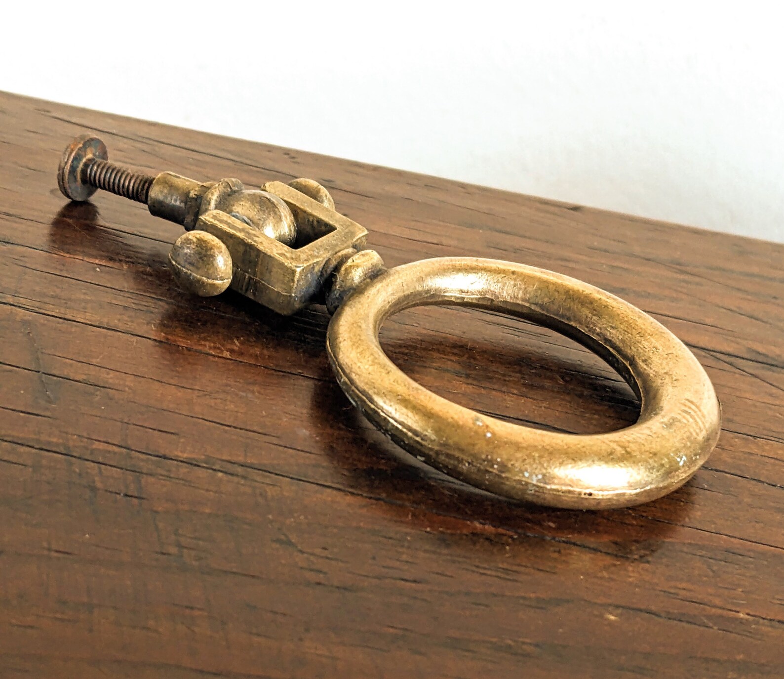 Brass Ring Pull Heavy Solid Brass Industrial Ring Pull - Etsy