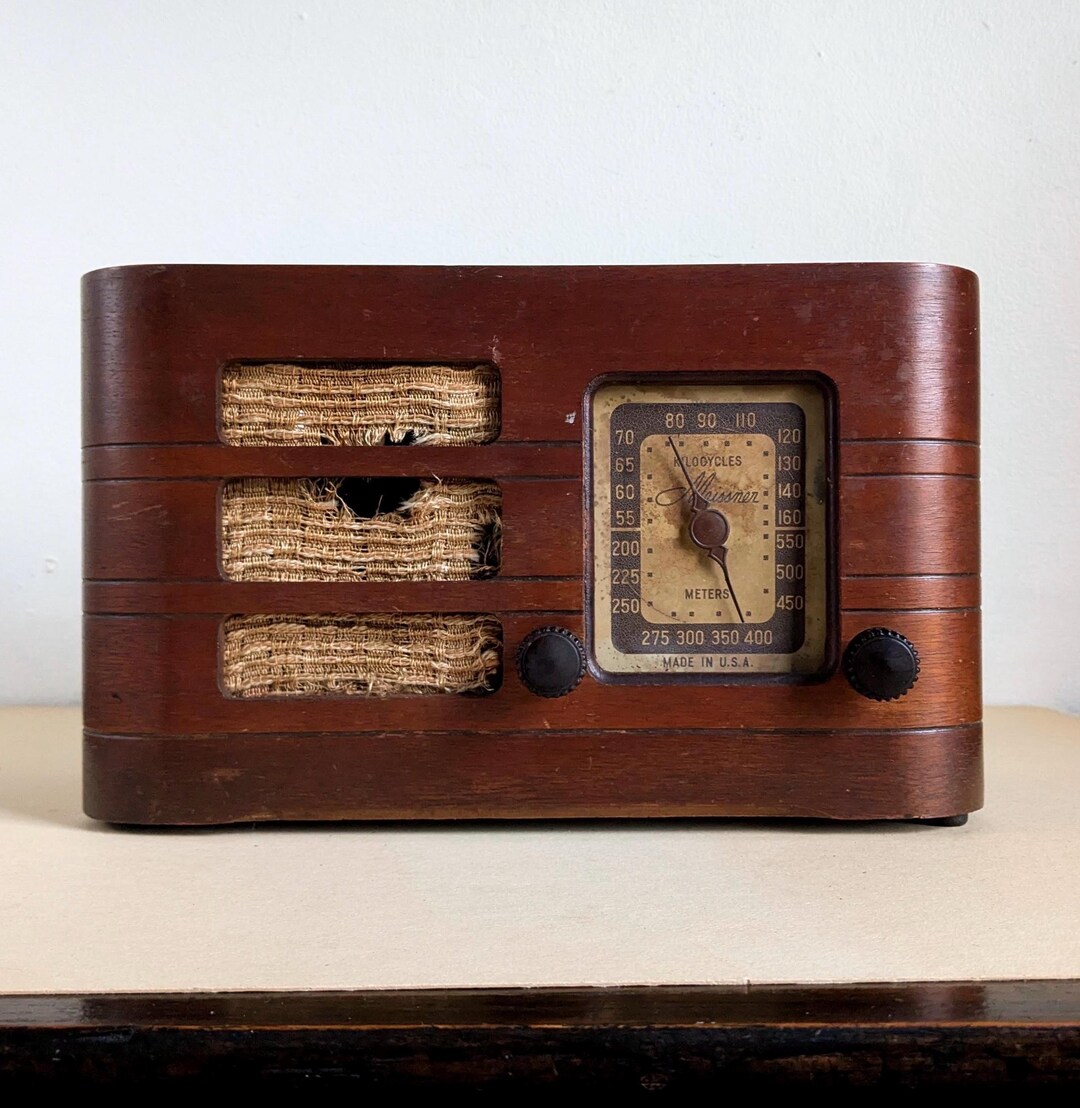 Meissner Tube Radio Deco Wood Case Bakelite Knobs - Etsy