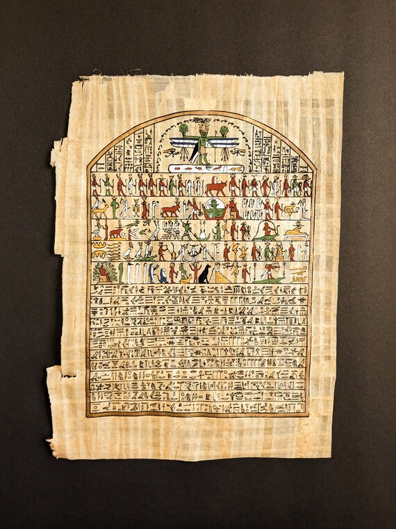 Ancient Egyptian Hieroglyphics On Papyrus Ancient Papyrus With