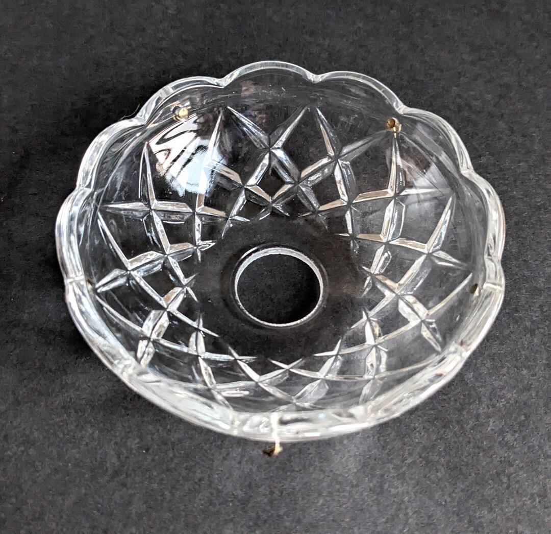 Boboche Criss Cross 5 Pin 4 Inch Diameter Pressed Glass - Etsy