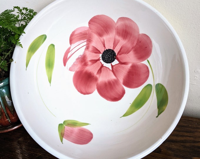 Italian Pasta Bowl Stoviglieria Made in Italy Large Hand Painted Floral ...