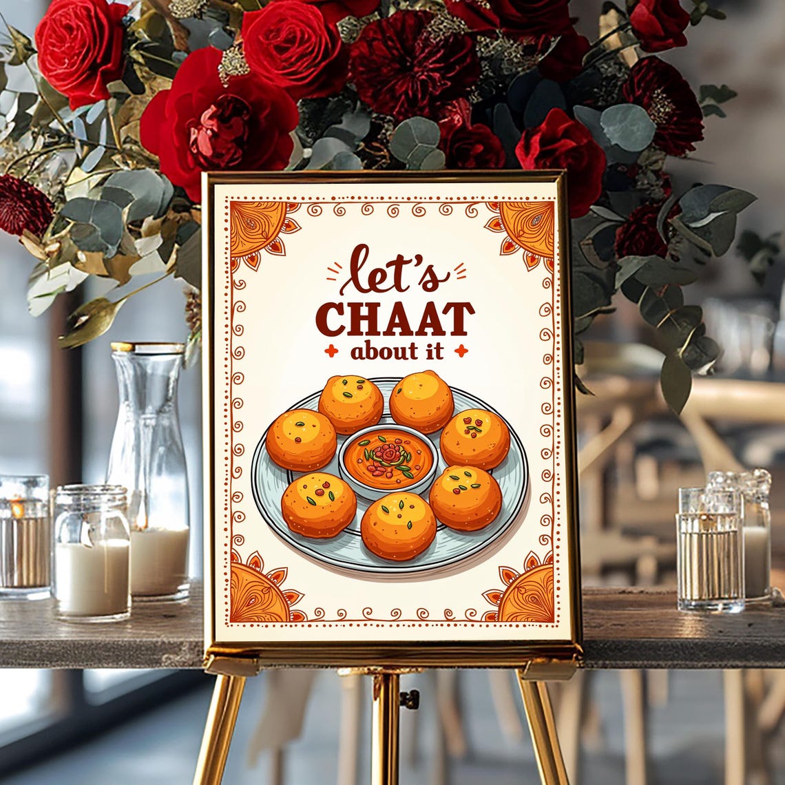 Lets Chaat About It Food Station 001 | Mehndi Decor | Dholki Party ...