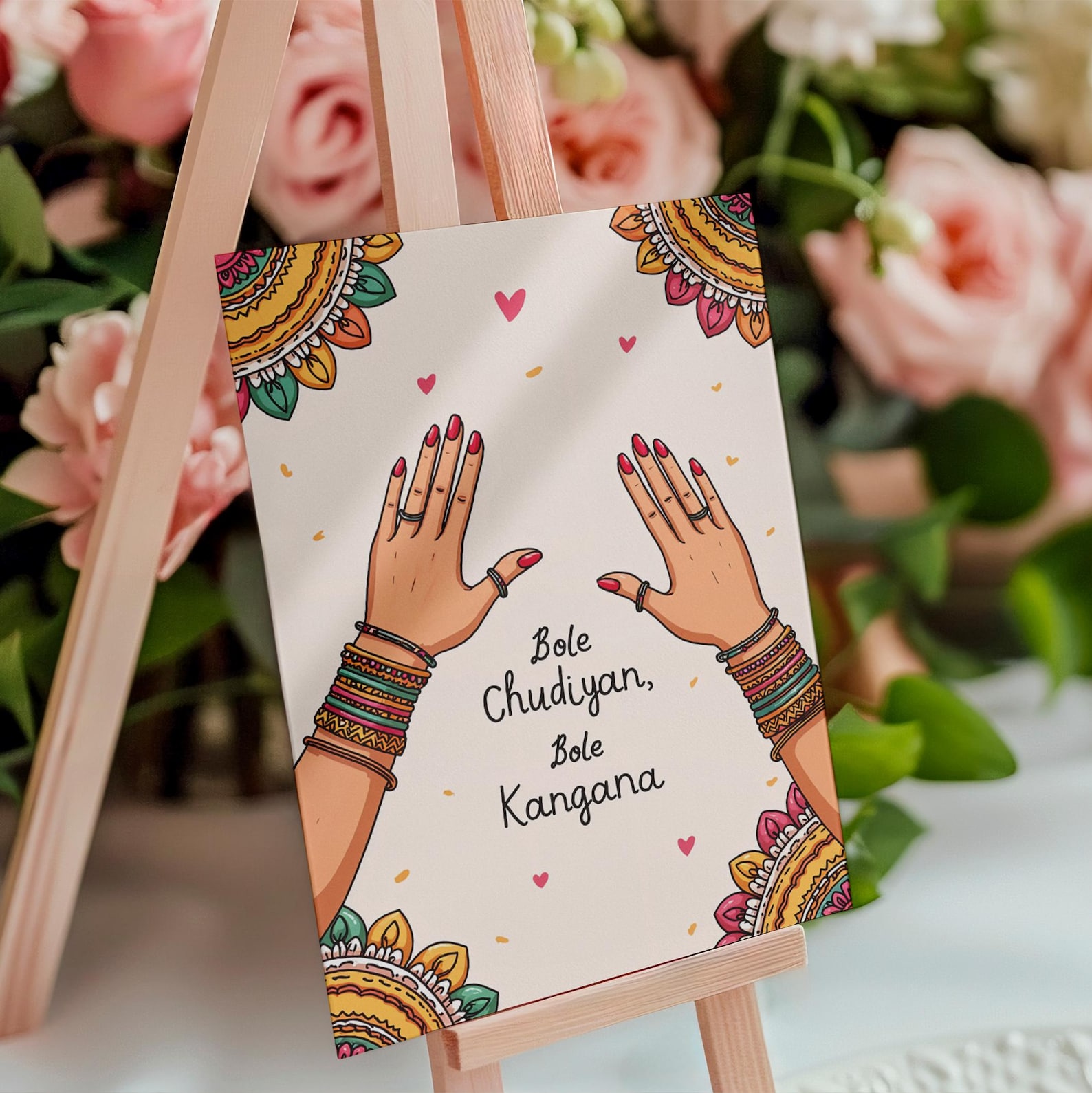 Bole Chudiyan Bole Kangana Bangle Station Sign 003 | Mehndi Decor ...