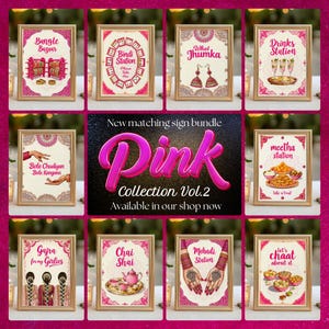 PINK Mehndi Decor Bundle Bole | Chudiyan Bangle Station Henna Station ...
