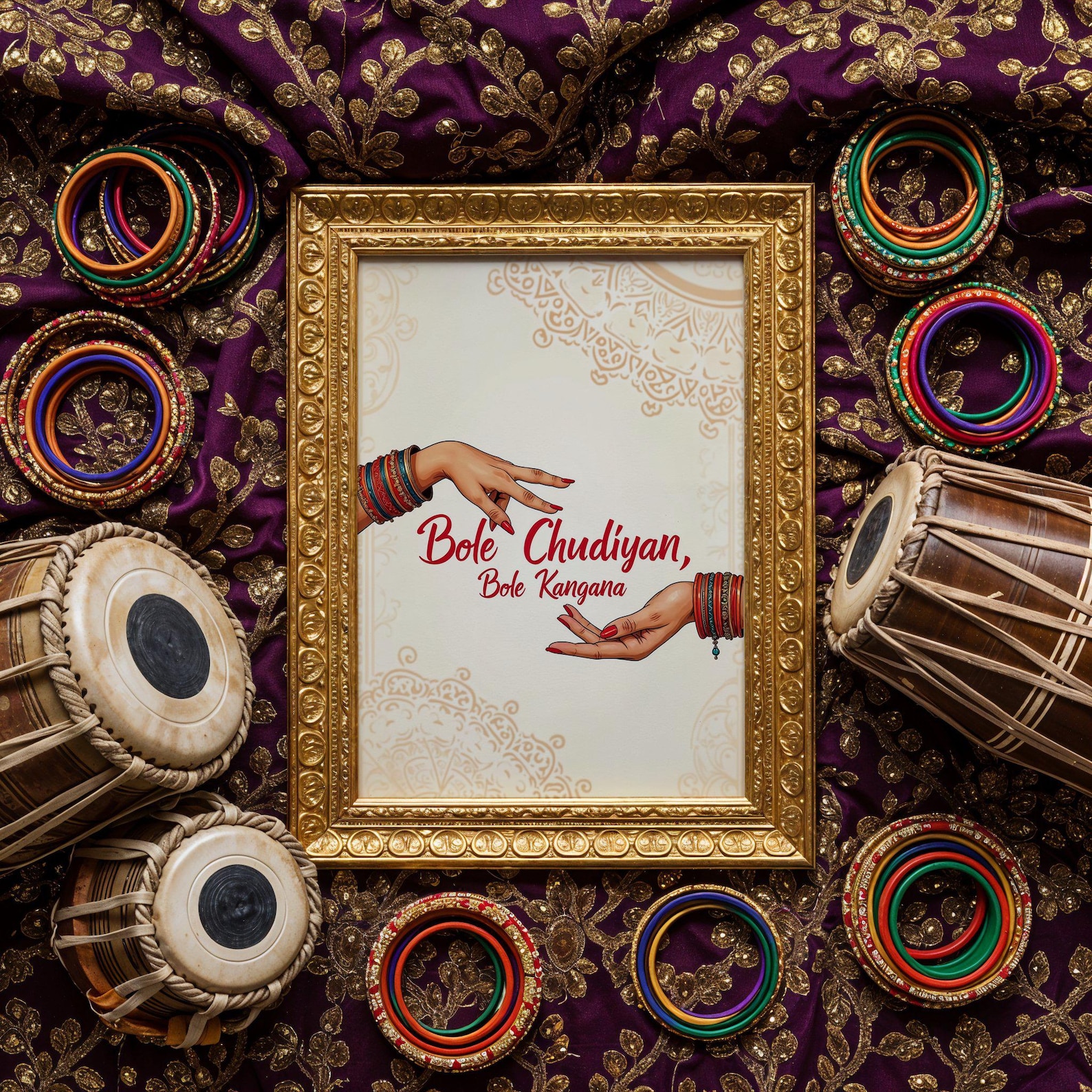 Bole Chudiyan Bole Kangana Bangle Station Sign 009 | Mehndi Decor ...