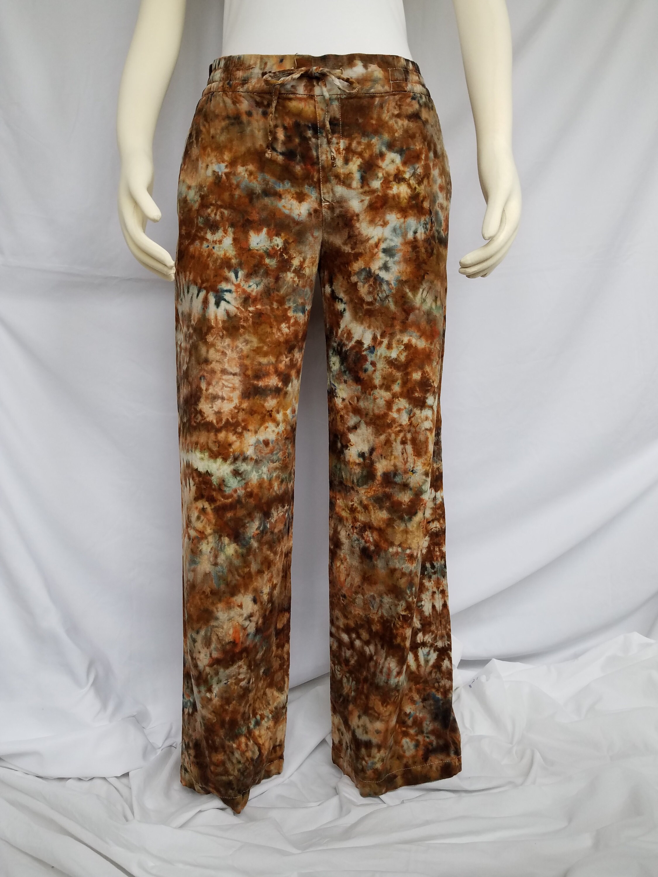 size-medium-tie-dye-pants-linen-blend-with-pockets