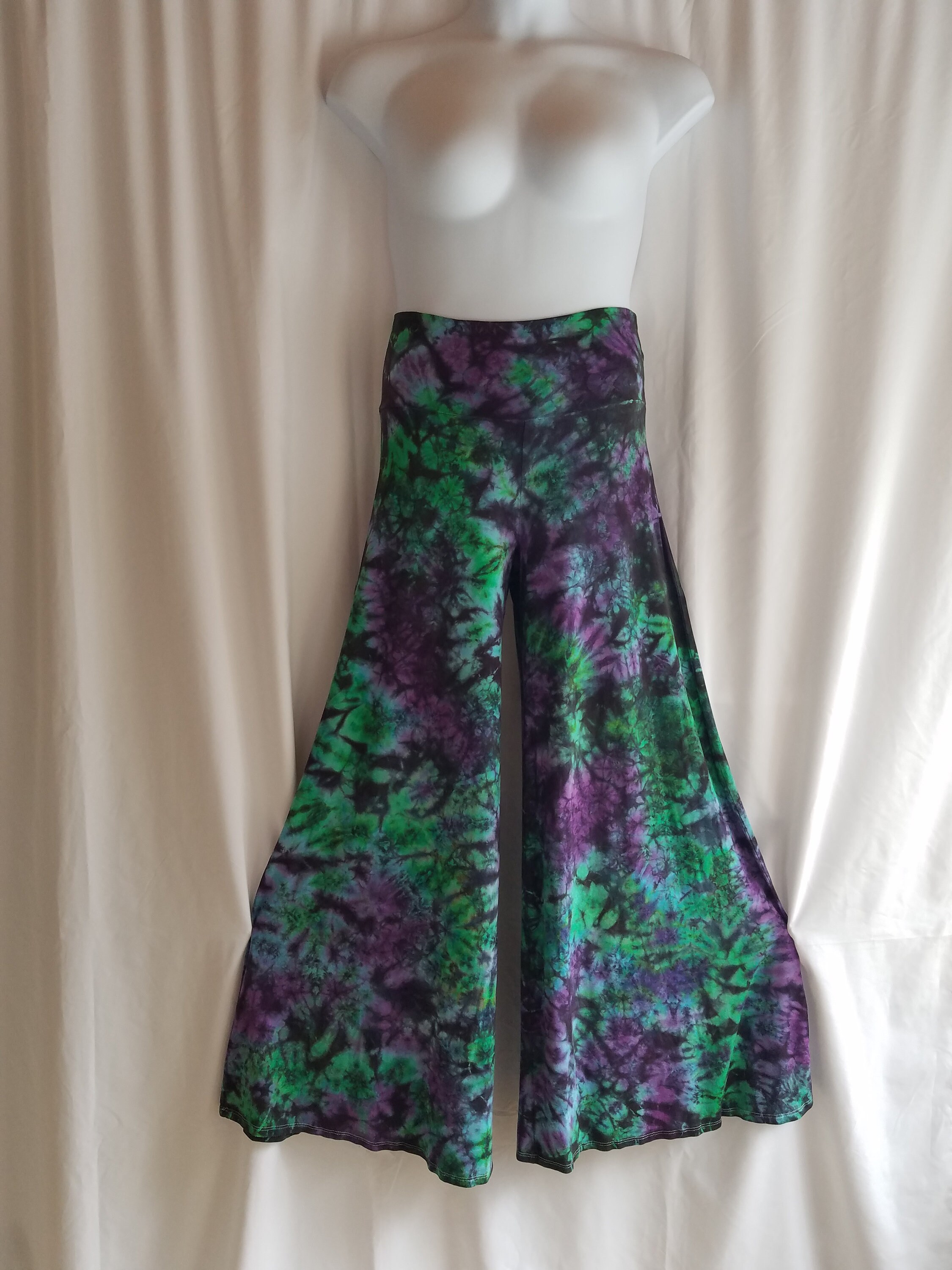 Size Large Xlarge Tie Dye Palazzo Pants Wide Leg Pants Festival