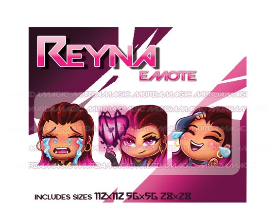 Reyna Valorant Twitch Emote Set , Reyna Valorant Emotes , Reyna Emote ...