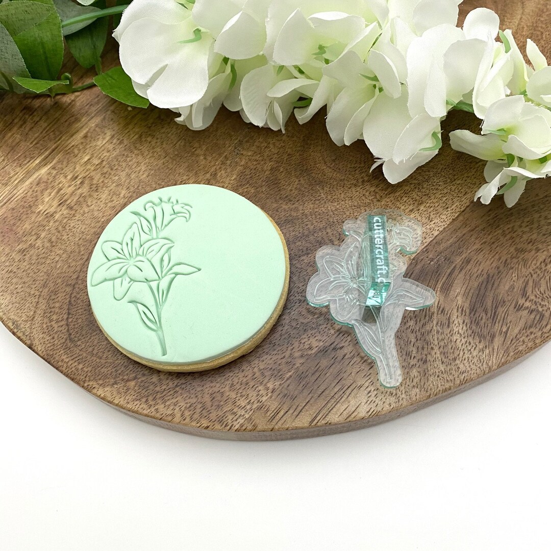 Embosser Stamp Flower Orchid Lily Small 6cm Handmade - Etsy