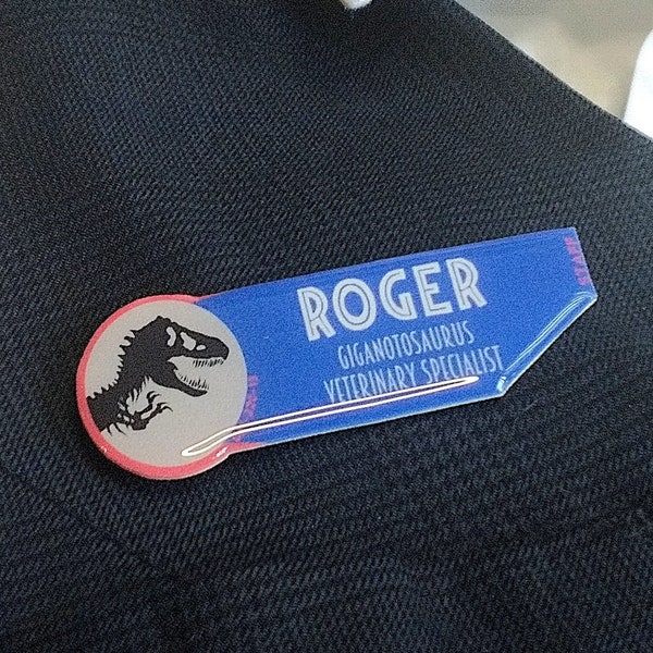 Custom Jurassic Park Nametag - Etsy