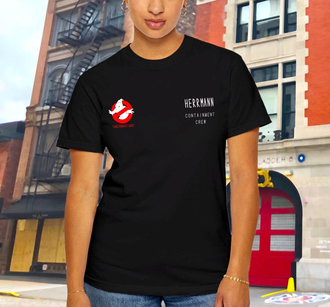 Custom Ghostbusters Staff Shirt | BLACK Personalized Employee Uniform ...
