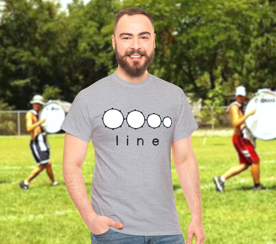 BASS LINE Section Shirts Drumline Marching Drummer Tees Unisex Gildan ...