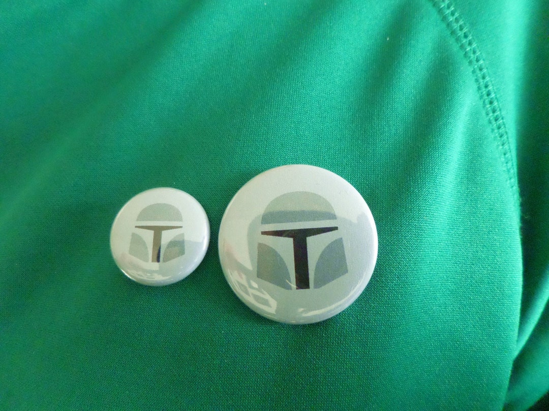 Mandalorian Helmet Buttons Pinback Button Set or Shop Mix 1 Inch or 1.5 ...