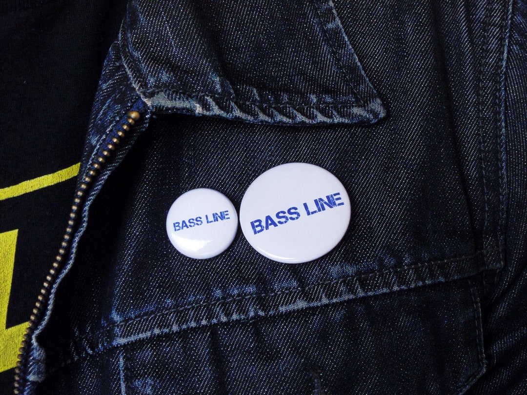 Bass Line Stamped Buttons Pinback Button Set or Shop Mix 1 Inch or 1.5 ...