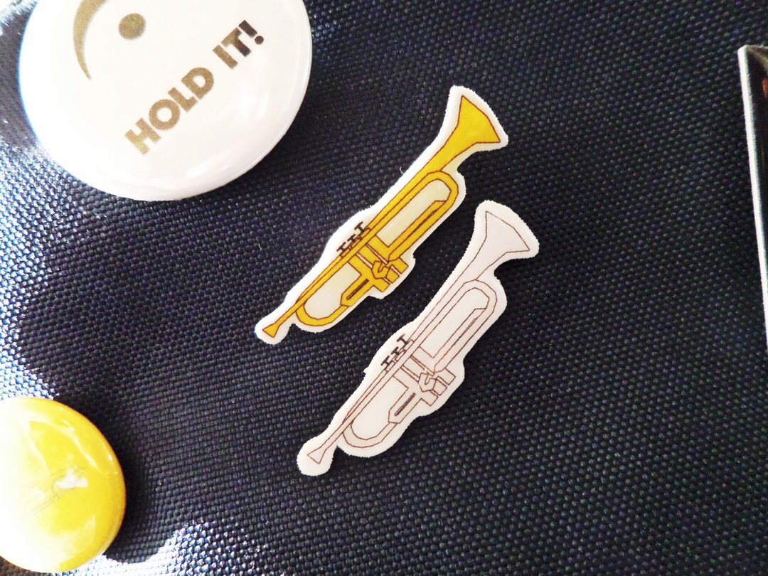 TRUMPET Instrument Pin | Brass Instrument Shrink Plastic and Resin ...