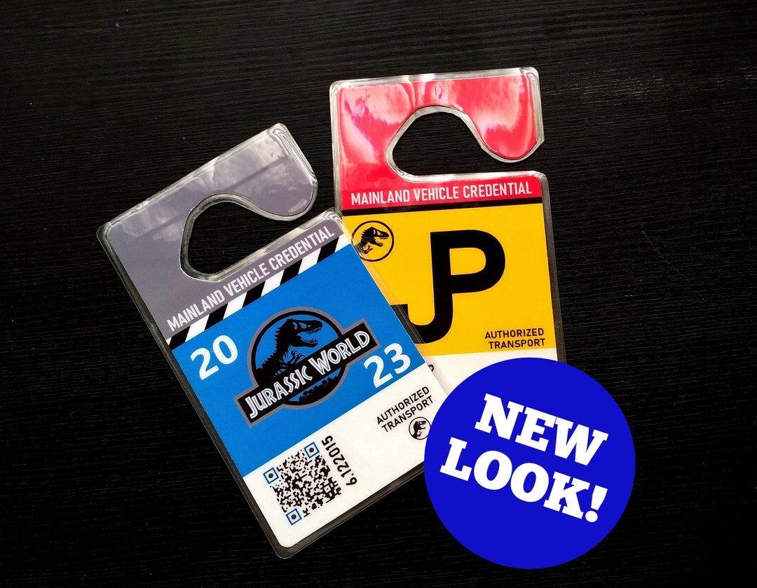 Jurassic Vehicle Hang Tag JP or JW Parking Access Pass Car - Etsy