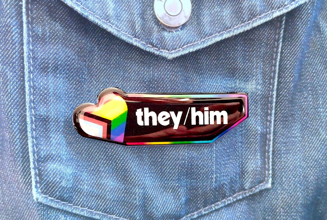 Personalized Pronouns Name Tag | Custom LGBTQ Pride Identity and ...