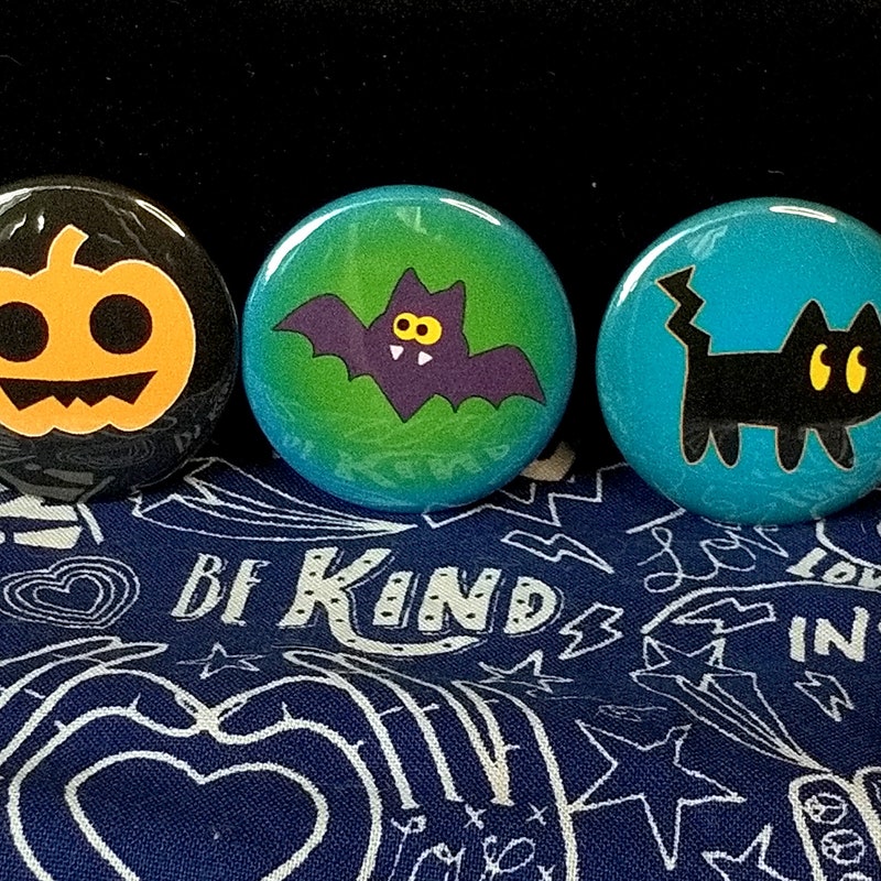 Halloween Buttons - Etsy
