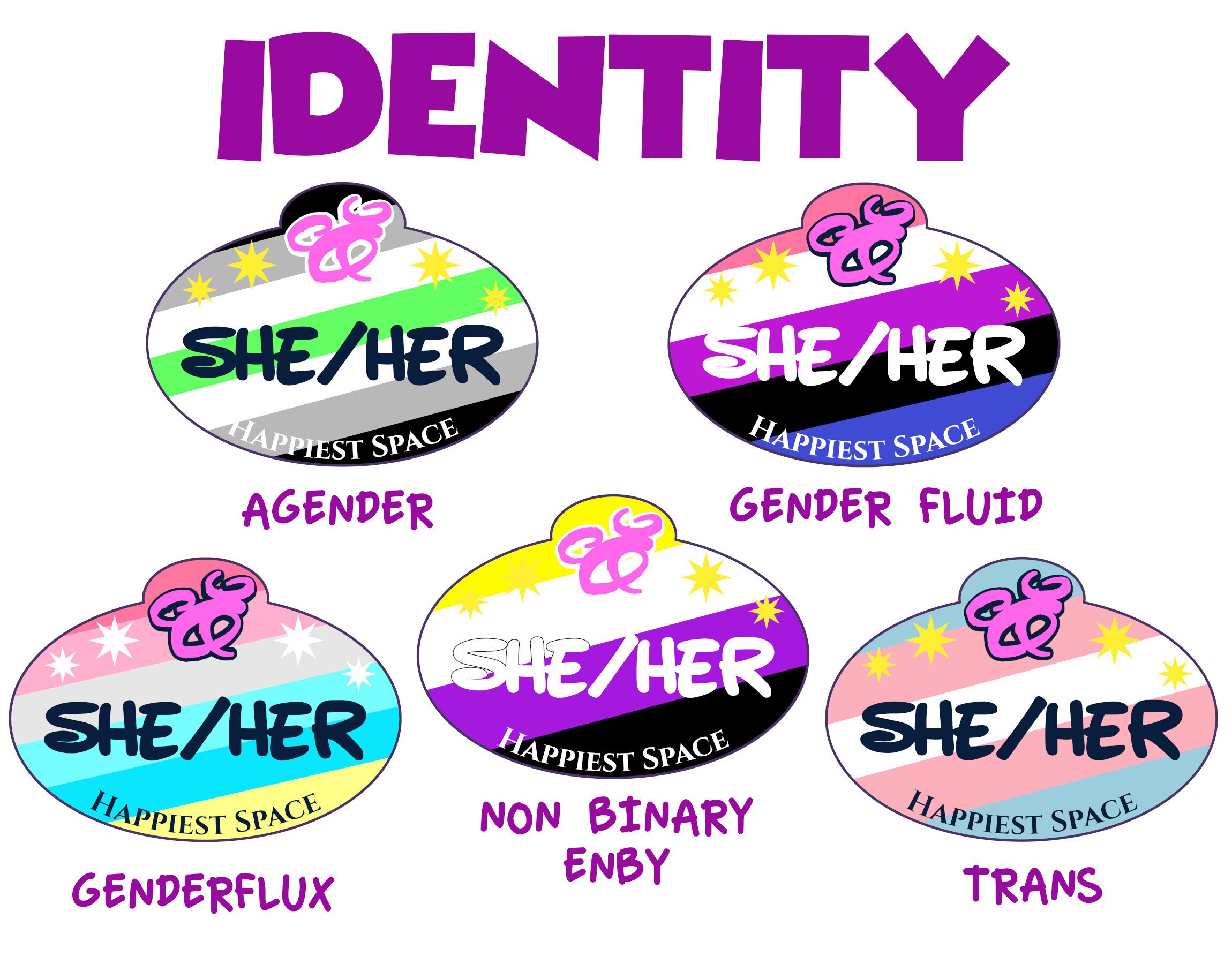Custom MINI Pronouns Name Tag. Cast Member Queer LGBTQ Pride Nite ...