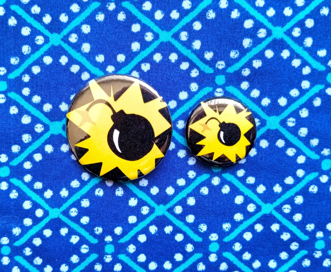 Boom Bomb Pinback Buttons. 1” or 1.5 Inch Hand-pressed Funny Cartoon ...