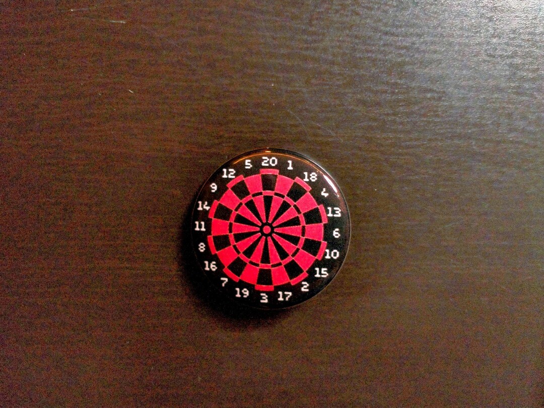 Dart Board Pinback Buttons. 1" or 1.5 Inch Bar Games and Fun Symbols ...