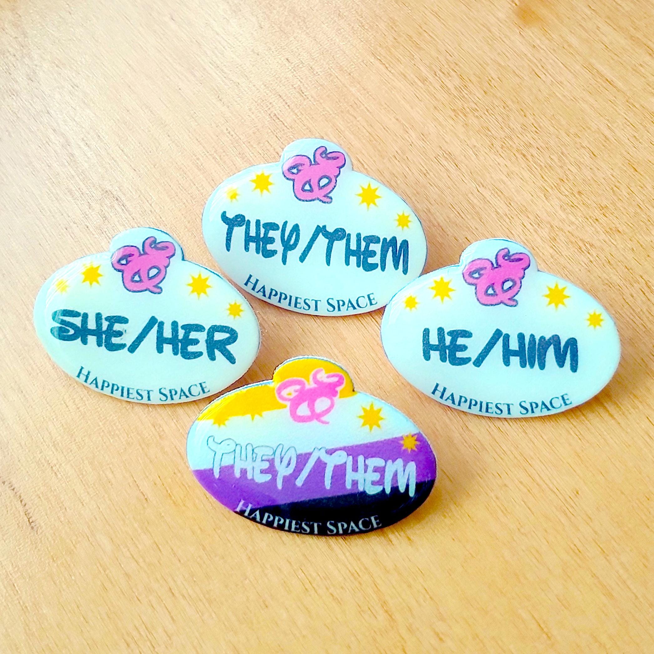 Custom MINI Pronouns Name Tag. Cast Member Queer LGBTQ Pride Nite ...