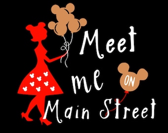 Main Street Sign Disneyworld Meet Me on Main Street Sign SVG Park Walt ...
