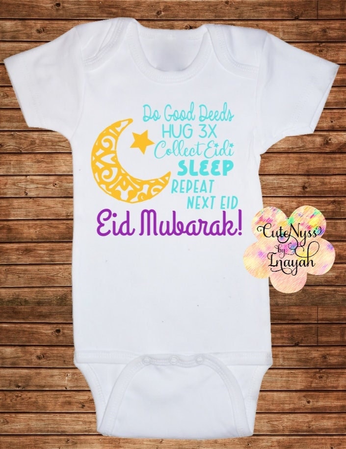 Funny Eid Baby Outfit Baby's 1st Eid Eid Mubarak Eid Ul - Etsy