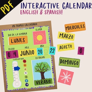 Interactive Calendar - Bilingual - English and Spanish Versions - Busy ...