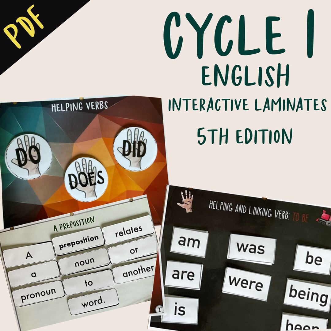 CC Cycle 1 - English - Interactive Laminates - *PDF* - Etsy
