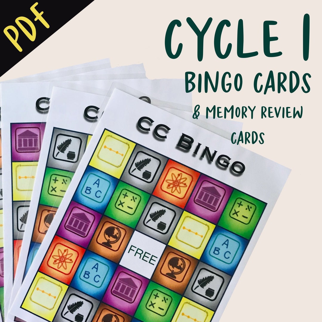 CC Cycle 1 - Bingo Memory Review Game & Memory Review Cards - *PDF* - Etsy